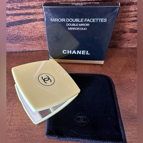 CHANEL | Accessories | Chanel Double Facettes Mirror Yellow And Black ...